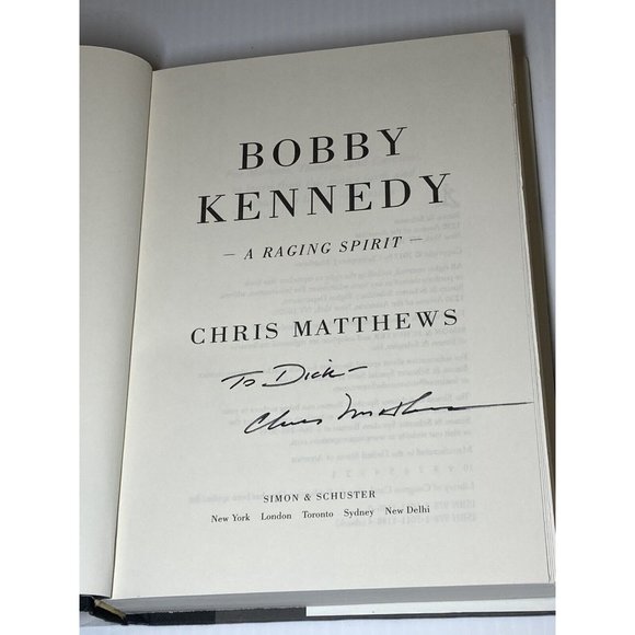 Accents | Bobby Kennedy A Raging Spirit Chris Matthews Autographed ...